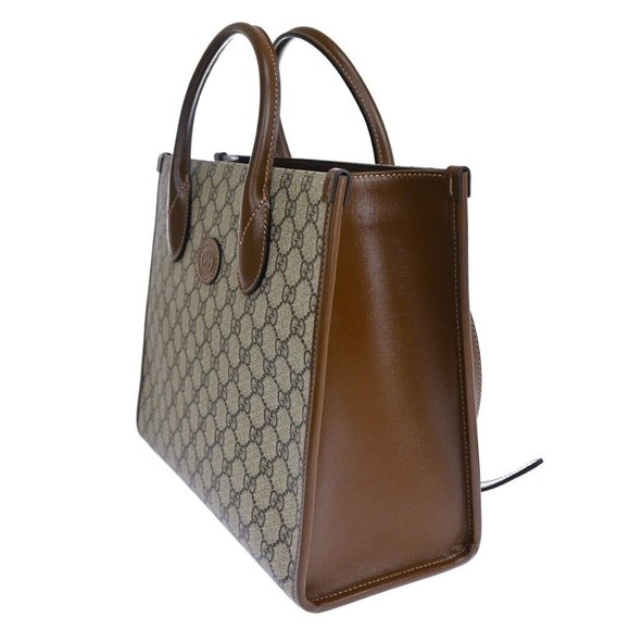 Gucci | Bags | Gucci Gg Pattern 2way Shoulder Hand Tote Bag Supreme Leather Brown Ghw 676rj12 ...